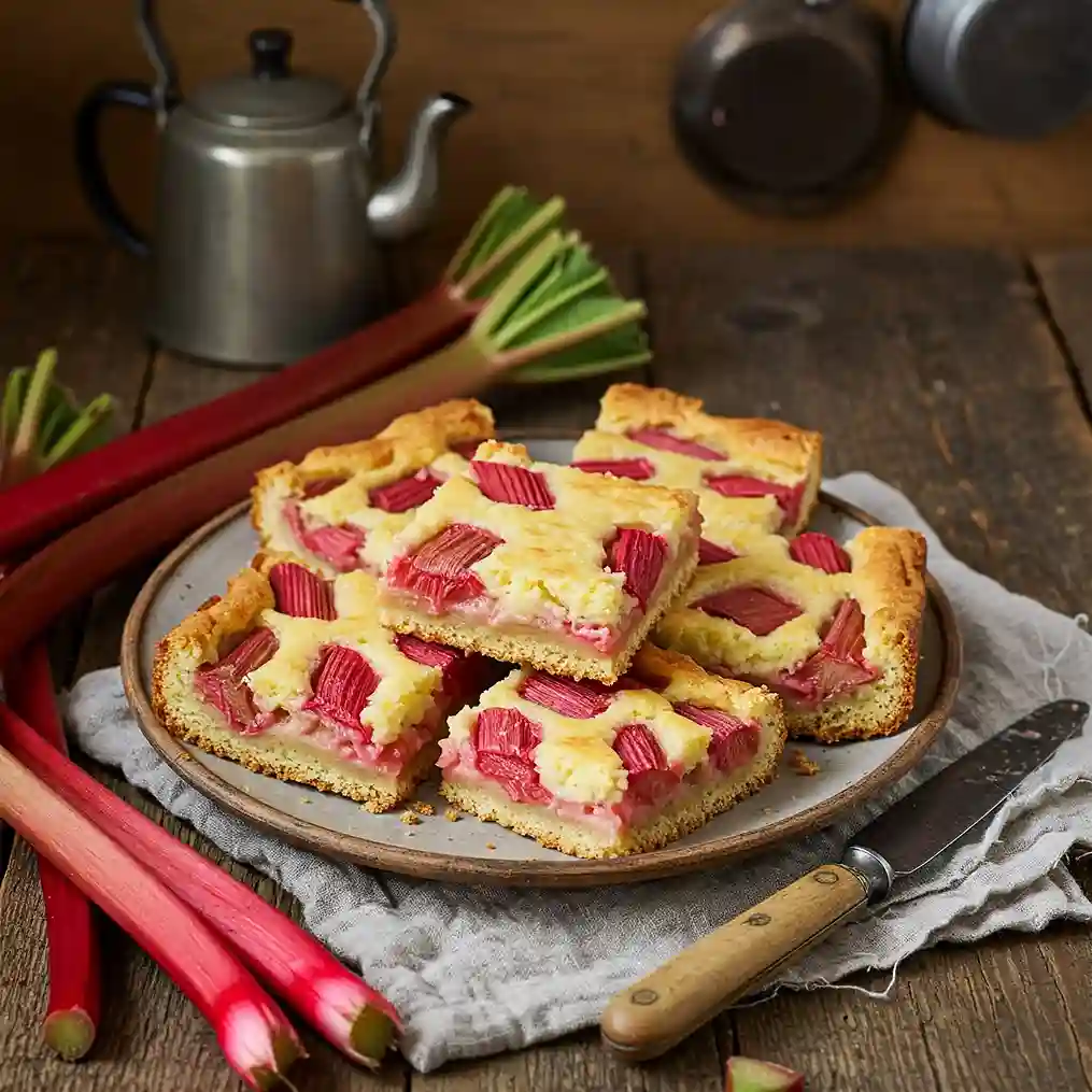 Rhubarb Custard Bars